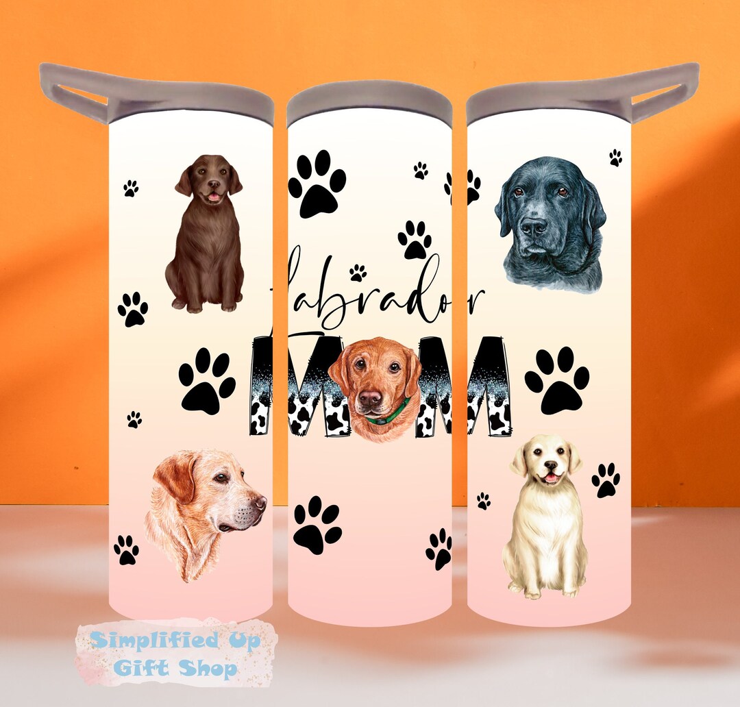 Labrador Lab Mom 20 30 32 40oz Straw Lid Water Bottle Skinny - Etsy