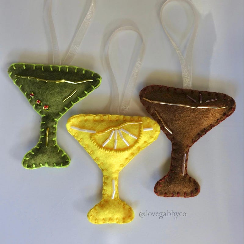 Beaded Cocktail Ornaments - Etsy
