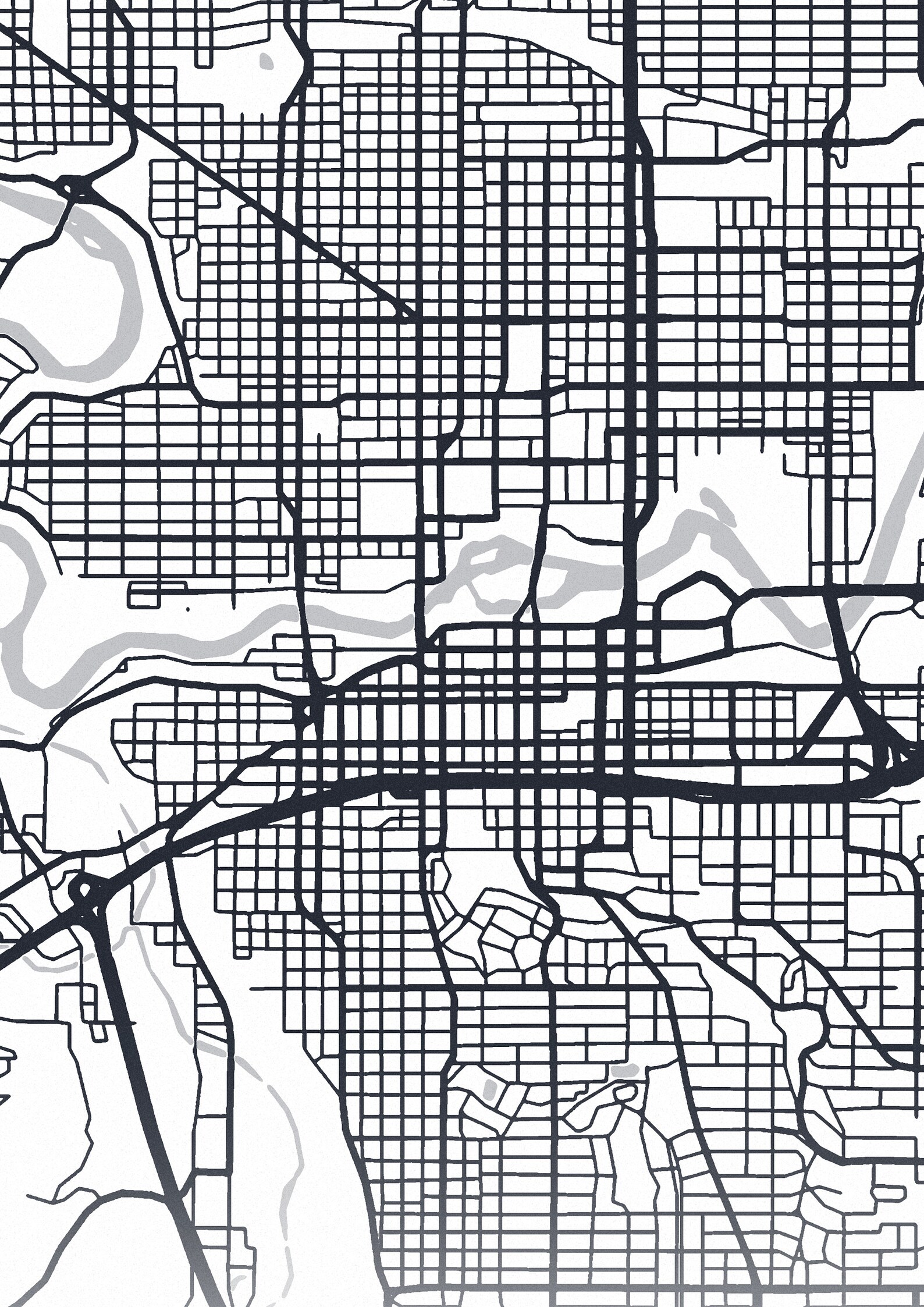 PRINTABLE Spokane Map Print Map of Spokane Spokane Map | Etsy