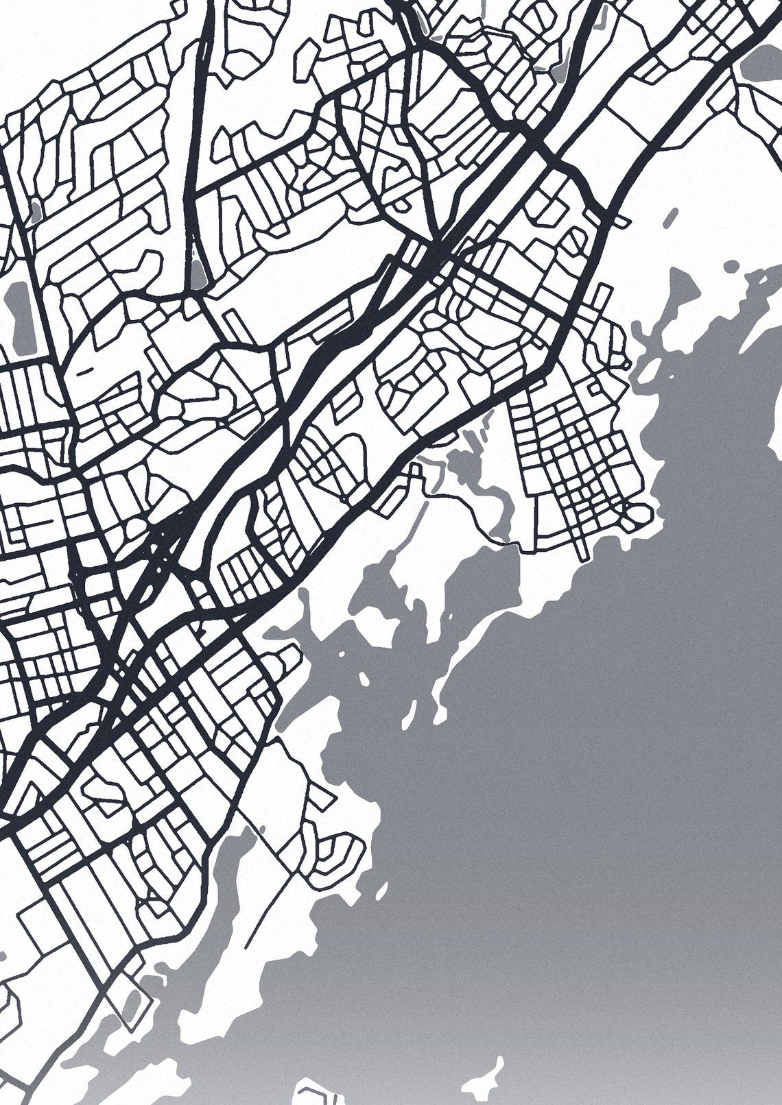 PRINTABLE New Rochelle Map Print Map of New Rochelle New | Etsy