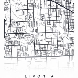 PRINTABLE Livonia Map Print Street Map of Livonia Livonia | Etsy