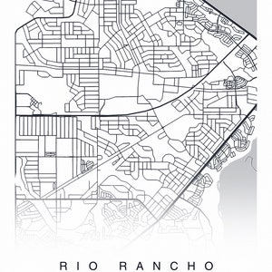 PRINTABLE Rio Rancho Map Print Street Map of Rio Rancho Rio | Etsy