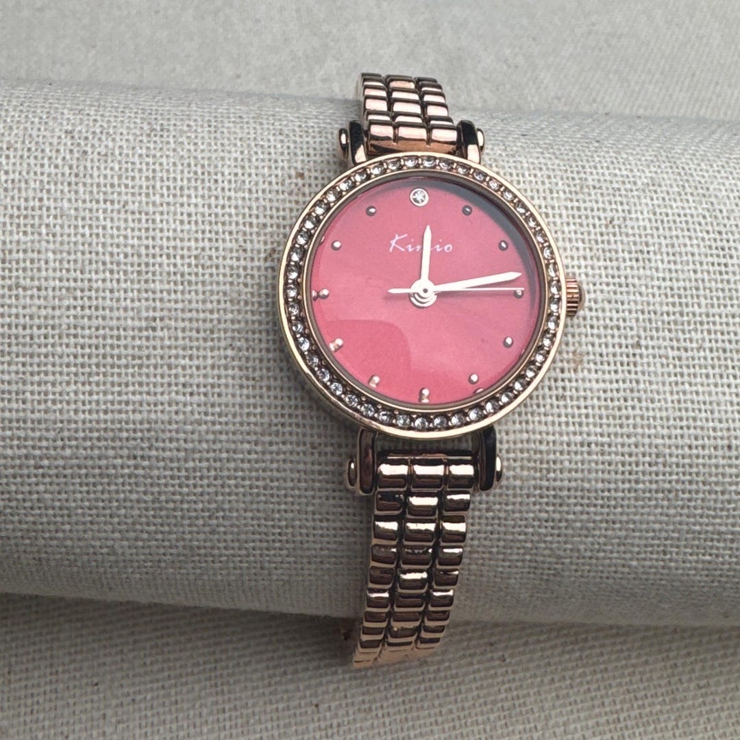 Vintage Inspired Gold Tone, Regal Red and Crystal Watch - Etsy