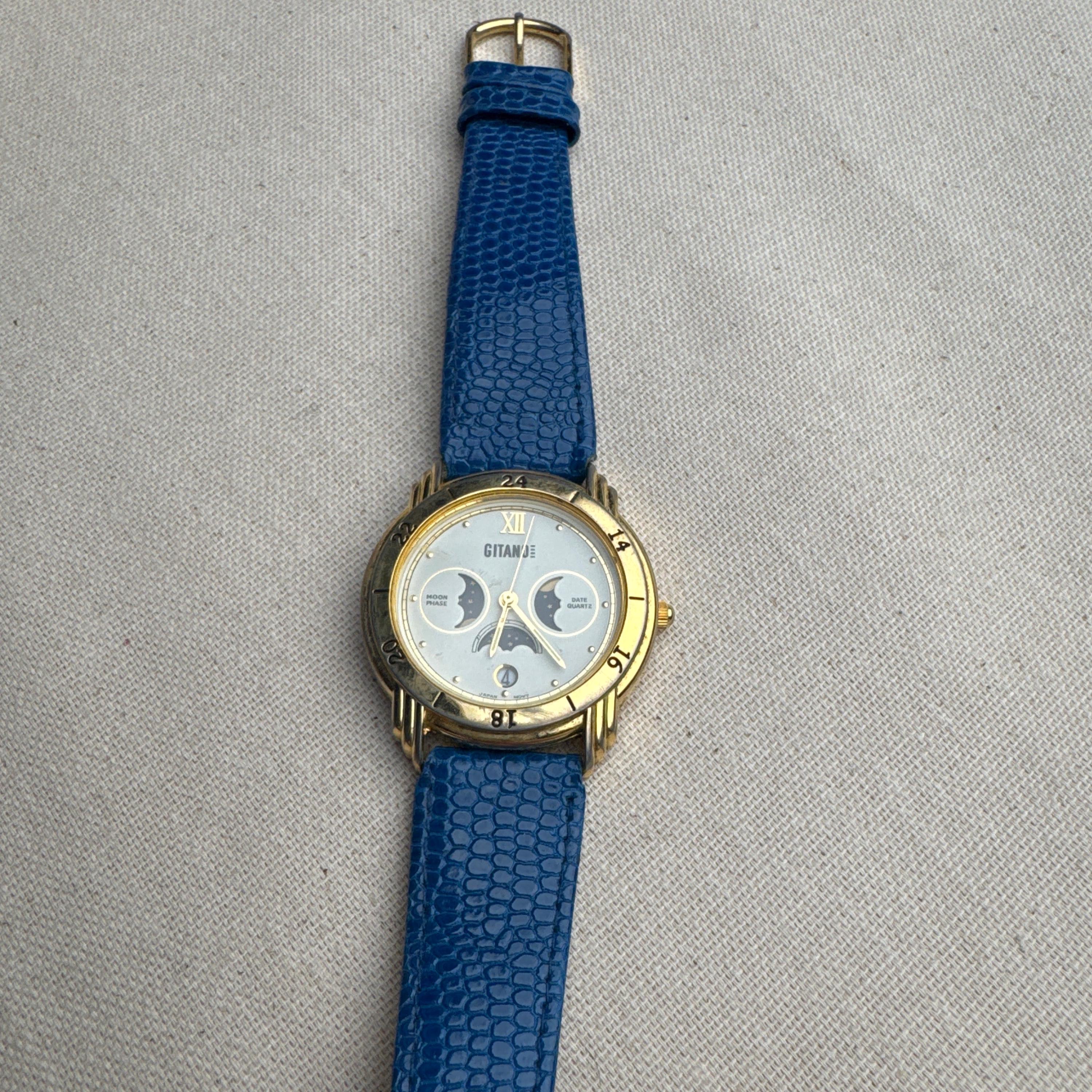 1990's Gitano Quartz Sun Moon Phase Watch - Etsy