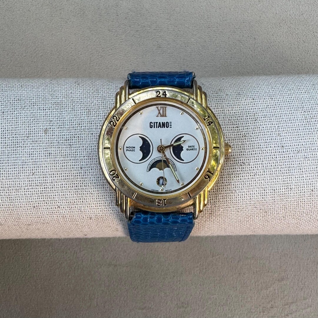 1990's Gitano Quartz Sun Moon Phase Watch - Etsy