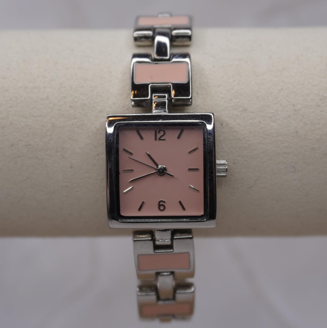 Y2k Light Pink Sterling Silver Square Watch - Etsy