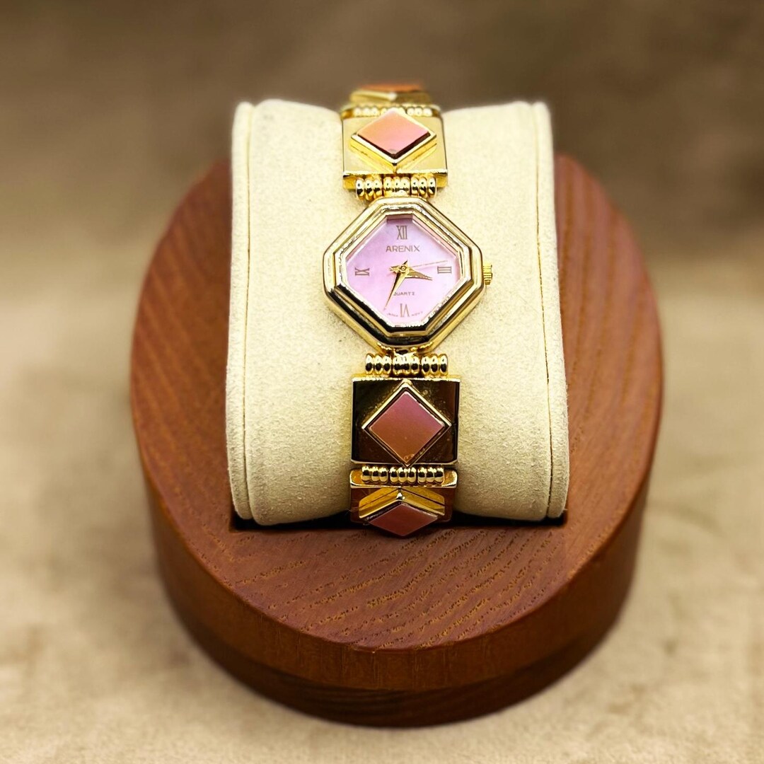 Arenix Pink Diamond Gold Women's Watch Radiant Elegance - Etsy