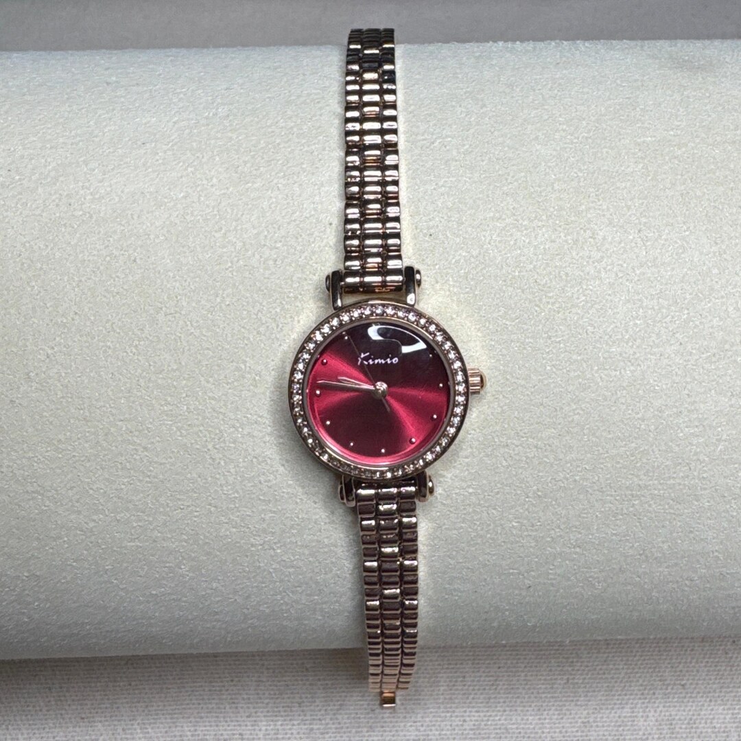 Vintage Inspired Gold Tone, Regal Red and Crystal Watch - Etsy