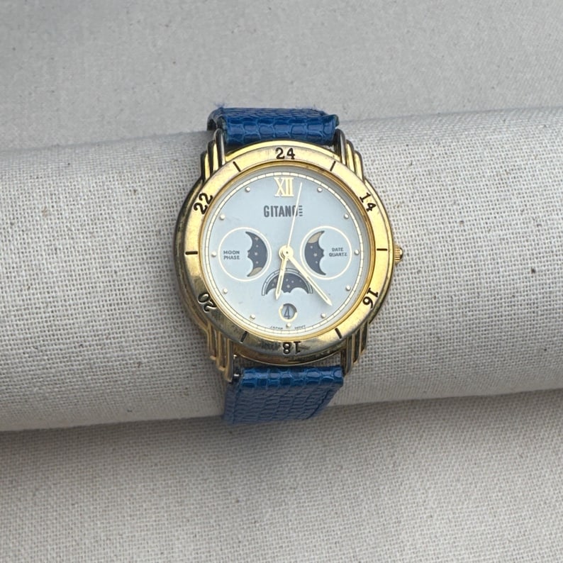 1990's Gitano Quartz Sun Moon Phase Watch - Etsy