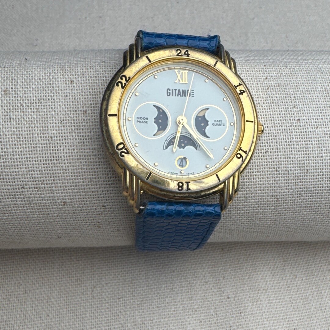 1990's Gitano Quartz Sun Moon Phase Watch - Etsy