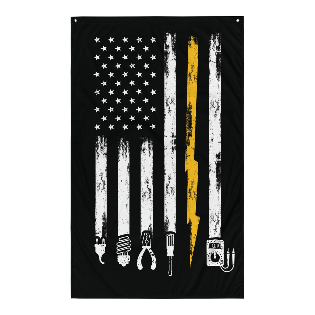 Electrician US Flag With Tools - Etsy