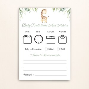 16 Printable Giraffe Baby Shower Games | Safari Baby Shower Game Bundle ...