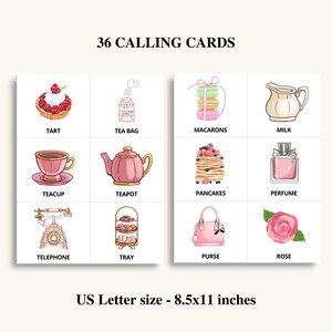 50 Printable Tea Party Bingo Cards | Tea Party Bridal Shower Games ...