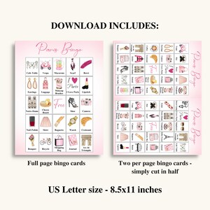 50 Printable Paris Picture Bingo Cards, Parisian Bridal Shower Games ...