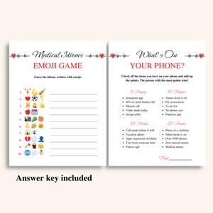 10 Printable Medical: Nurse Games, Doctor Games (US Letter Size & A4 ...