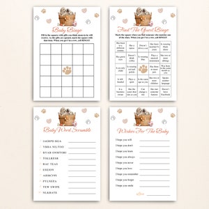 16 Printable Puppy Baby Shower Games | Dog Themed Baby Shower Game ...