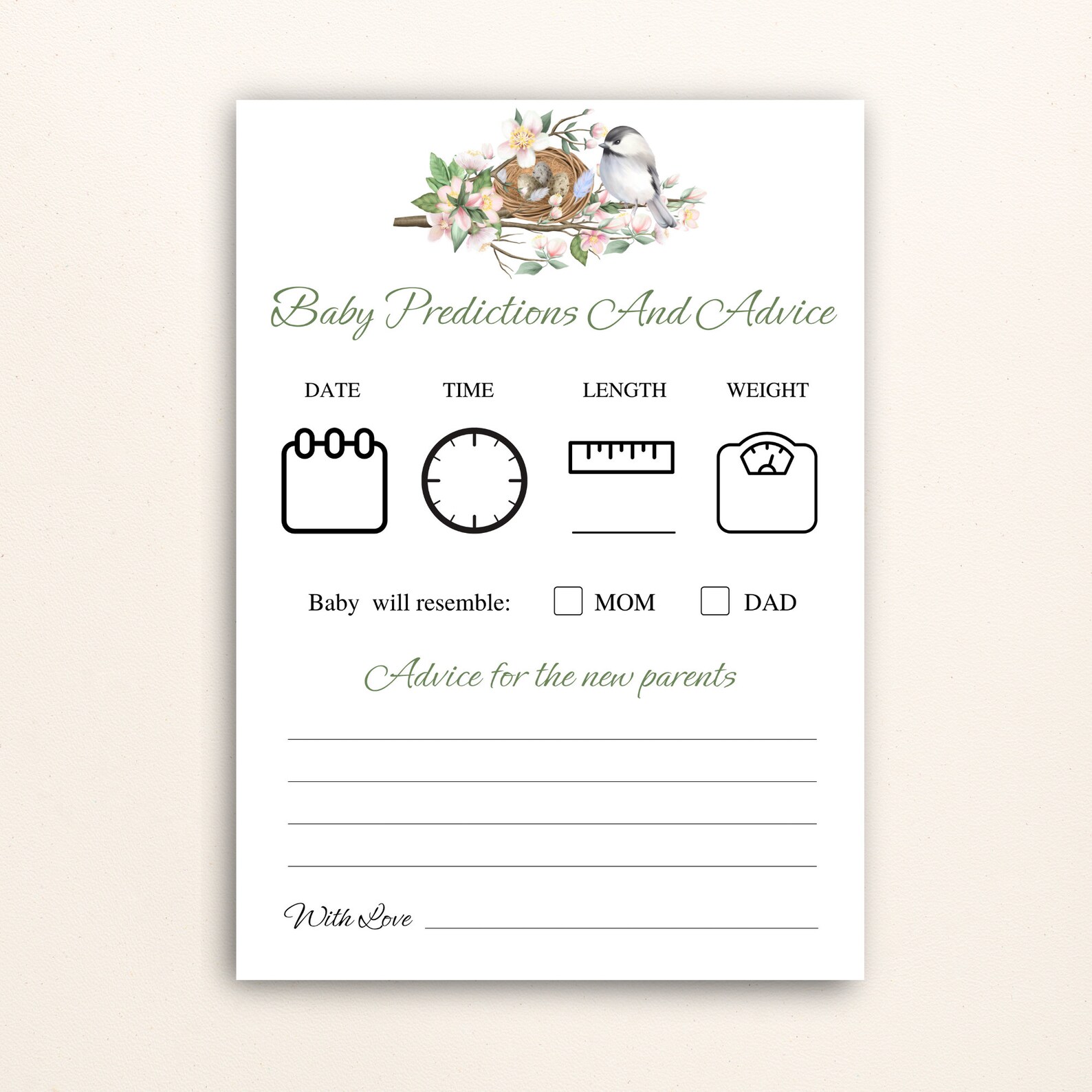 16 Printable Bird Baby Shower Games Little Birdie Baby Shower Game ...