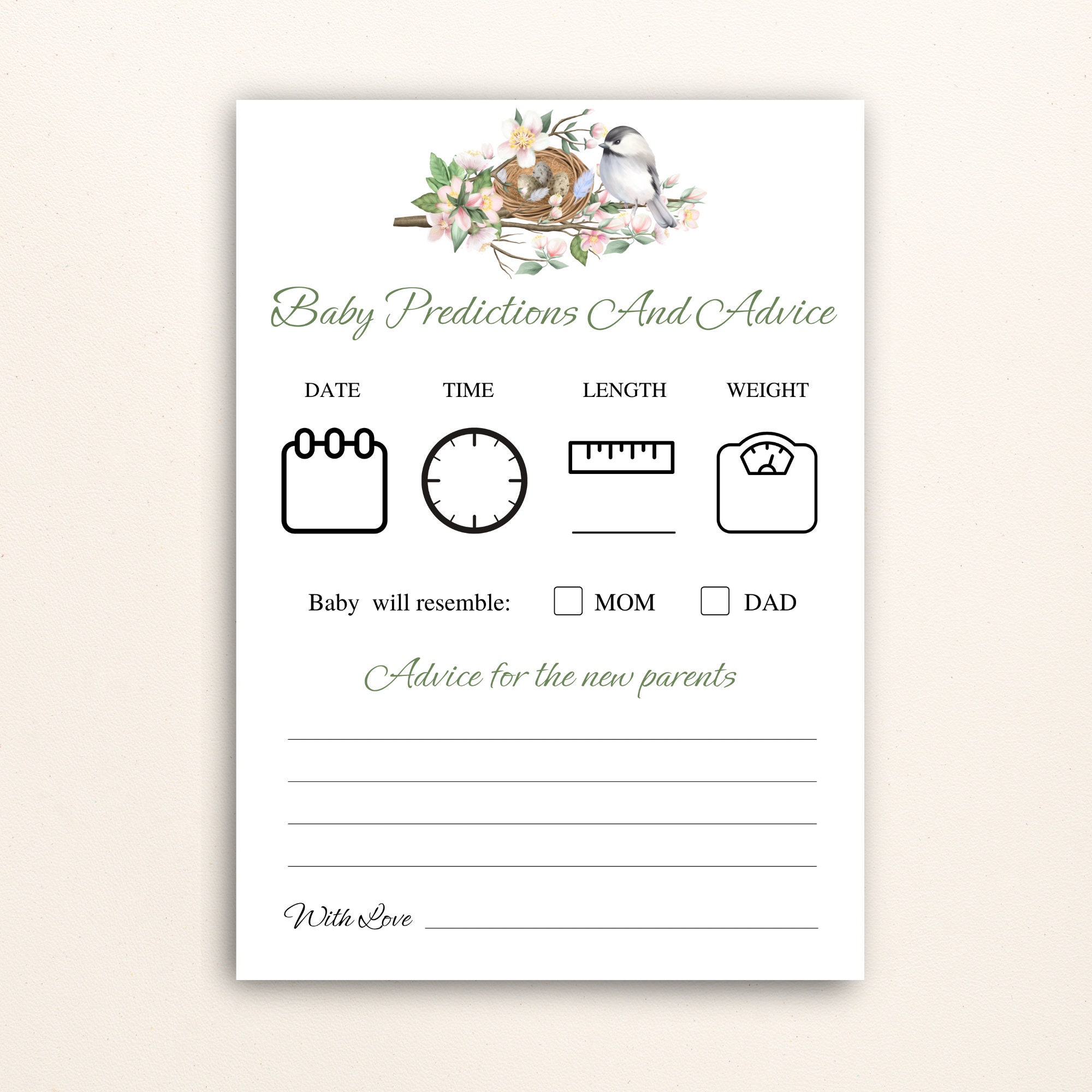 16 Printable Bird Baby Shower Games Little Birdie Baby Shower Game ...