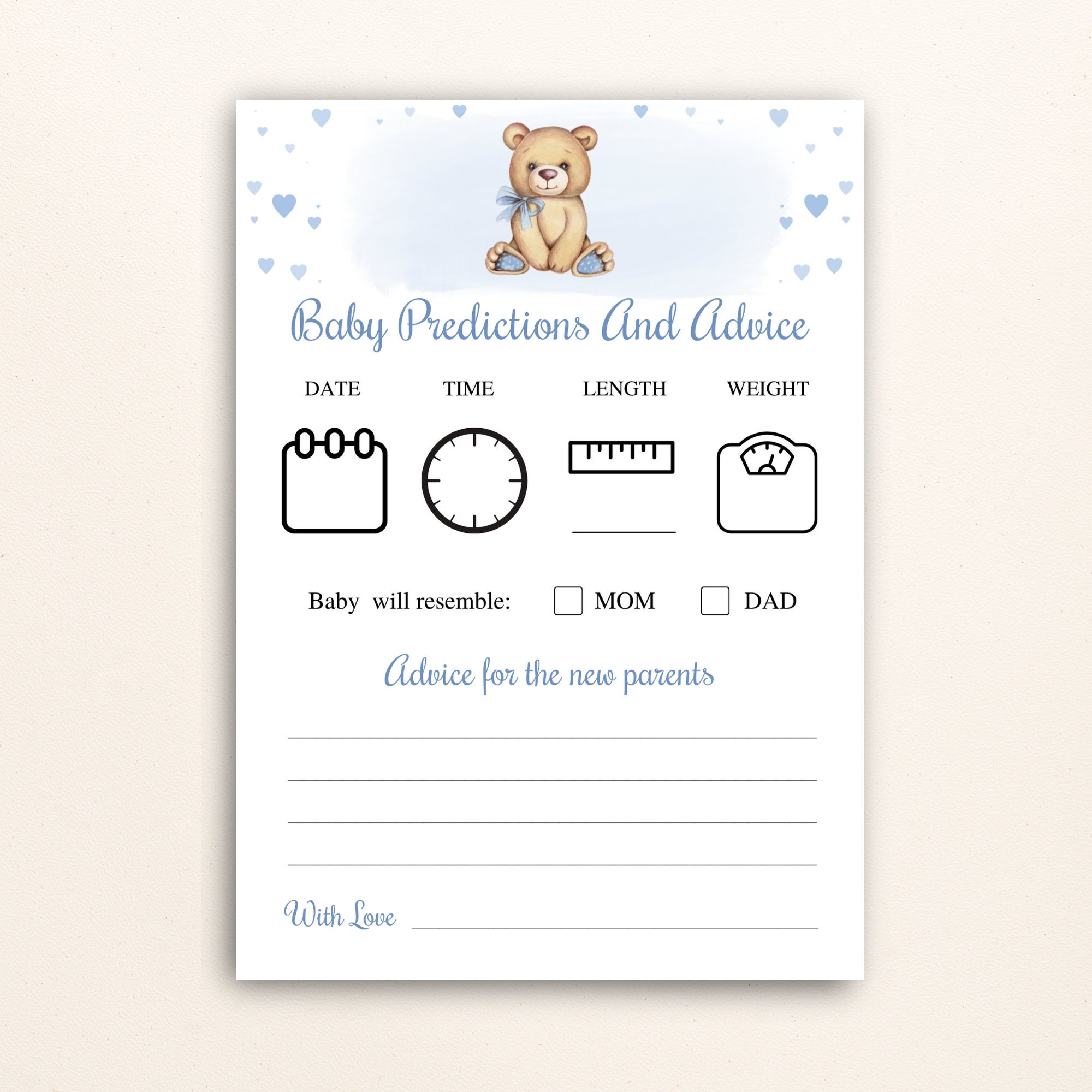 16 Printable Teddy Bear Baby Shower Games Blue Bear Baby Shower Games Boy Baby Sprinkle Games ...