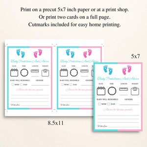 12 Printable Baby Feet Gender Reveal Games: Pink & Blue Gender Reveal ...