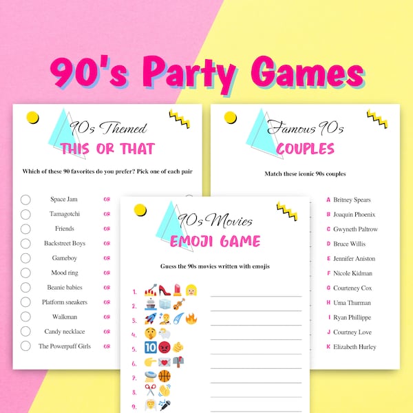 90s Theme Party - Etsy