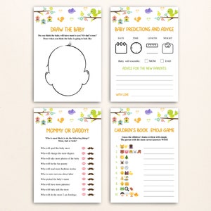 16 Printable Bird Baby Shower Games | Little Birdie Baby Shower Game ...