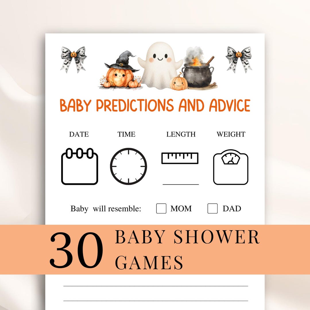 30 Printable Little Boo Baby Shower Games, Halloween Baby Shower Games ...