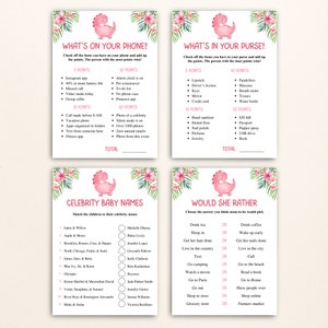 16 Printable Girl Dinosaur Baby Shower Games | Pink Dinosaur Baby ...