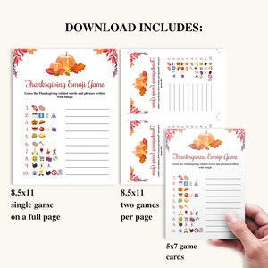 Printable Thanksgiving Emoji Game, Friendsgiving Game, Thanksgiving ...