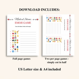 10 Printable Medical: Nurse Games, Doctor Games (US Letter Size & A4 ...
