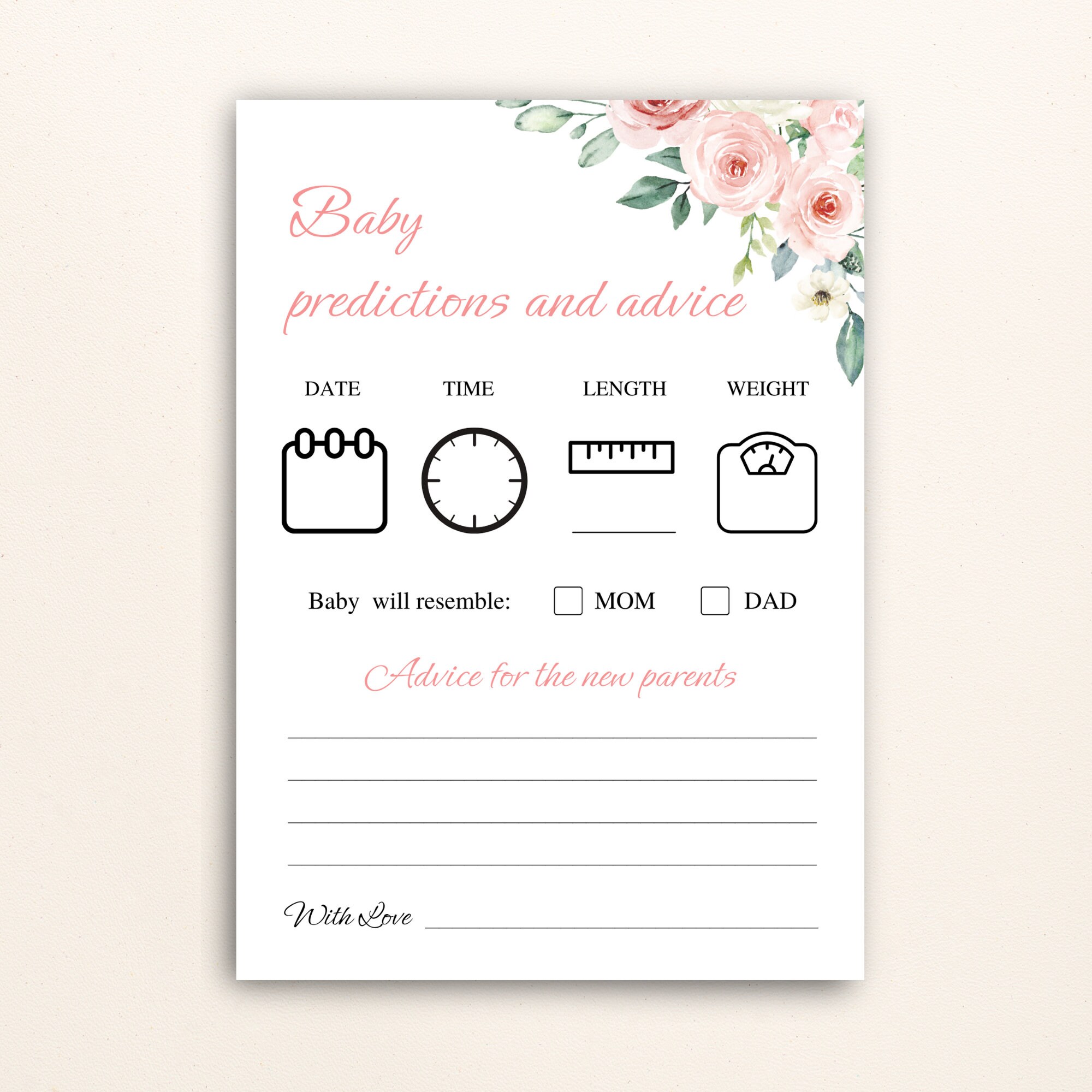 16 Printable Floral Baby Shower Games, Blush Pink Baby Shower Game ...