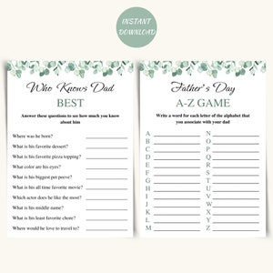 8 Printable Father’s Day Games, Father’s Day Game Bundle, Fun Father’s ...