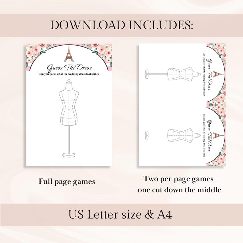 30 Printable Paris Bridal Shower Games, Eiffel Tower Bridal Shower ...