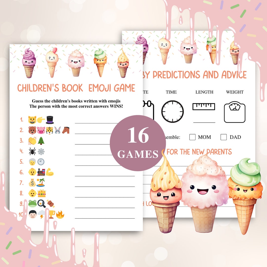 16 Printable Ice Cream Baby Shower Games | Here’s the Scoop Baby Shower ...