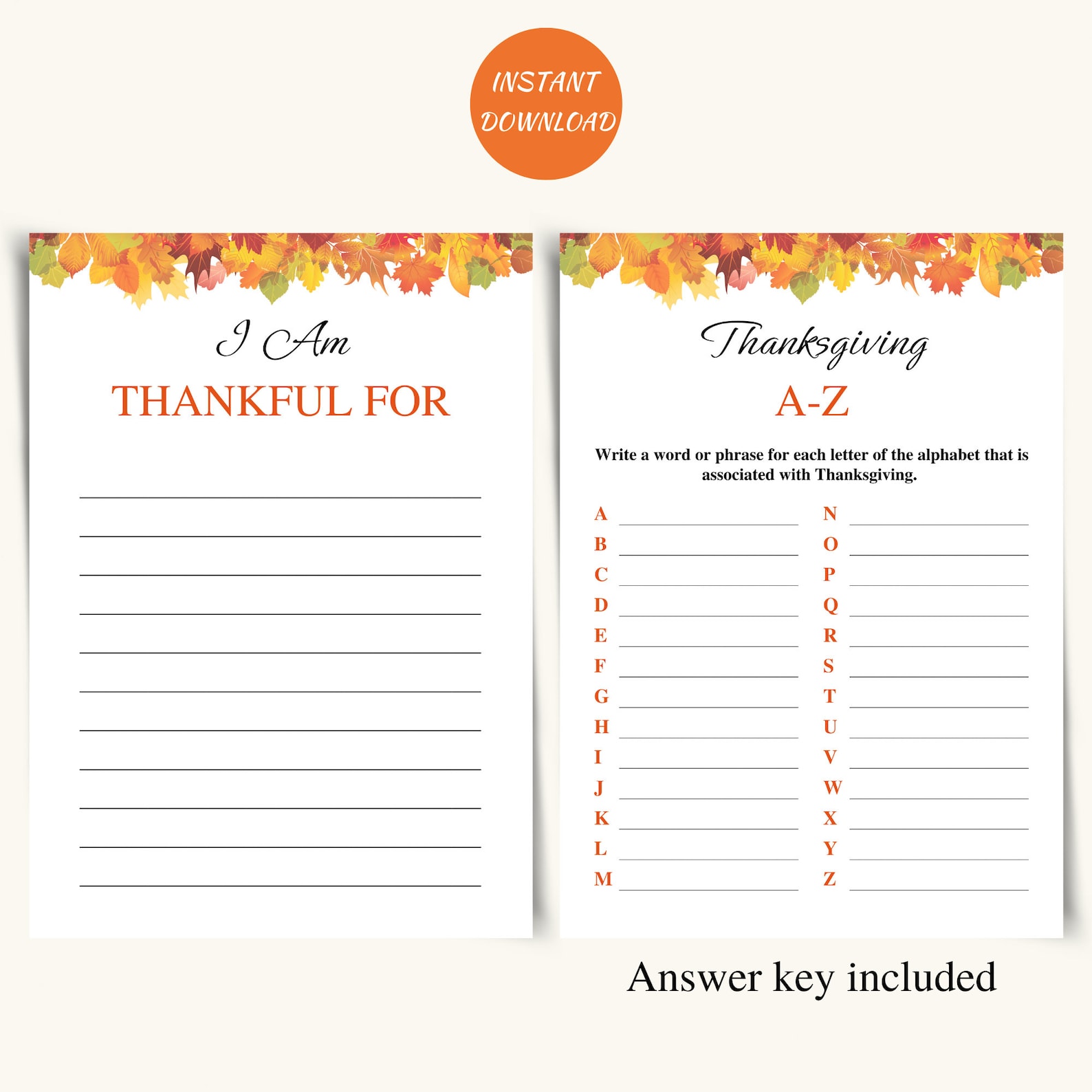 8 Printable Thanksgiving Party Games: Friendsgiving Games DOWNLOAD - Etsy