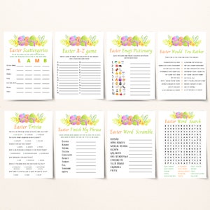 Printable Easter Games 8 Game Bundle For Easter Office Party | Etsy