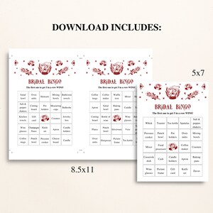 50 Printable Gothic Bridal Shower Bingo Cards, Prefilled Bridal Shower ...