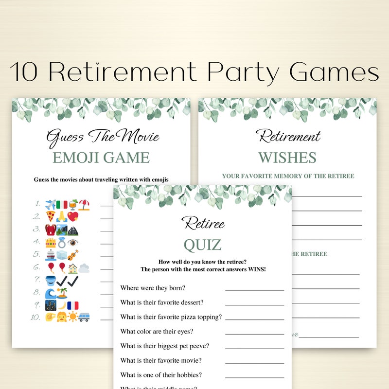 Retirement Party Games - Etsy