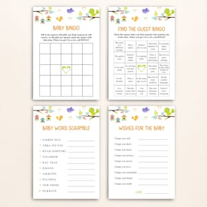 16 Printable Bird Baby Shower Games | Little Birdie Baby Shower Game ...
