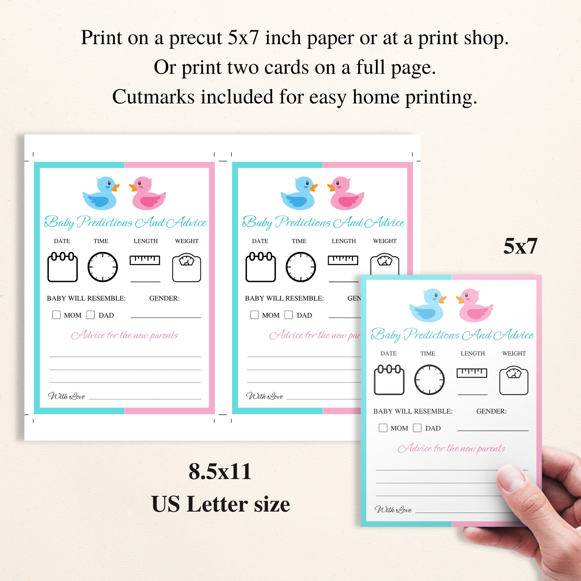 12 Printable Waddle It Be Gender Reveal Games: Duck Gender Reveal Theme ...