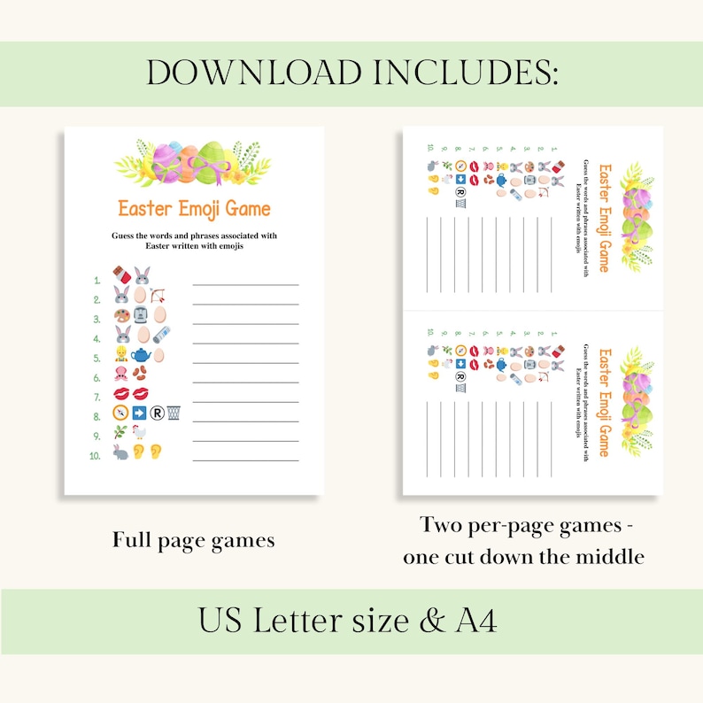 20 Printable Easter Games, Fun Easter Party Games, Easter Game Bundle ...