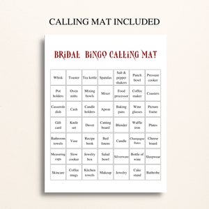 50 Printable Gothic Bridal Shower Bingo Cards, Prefilled Bridal Shower ...