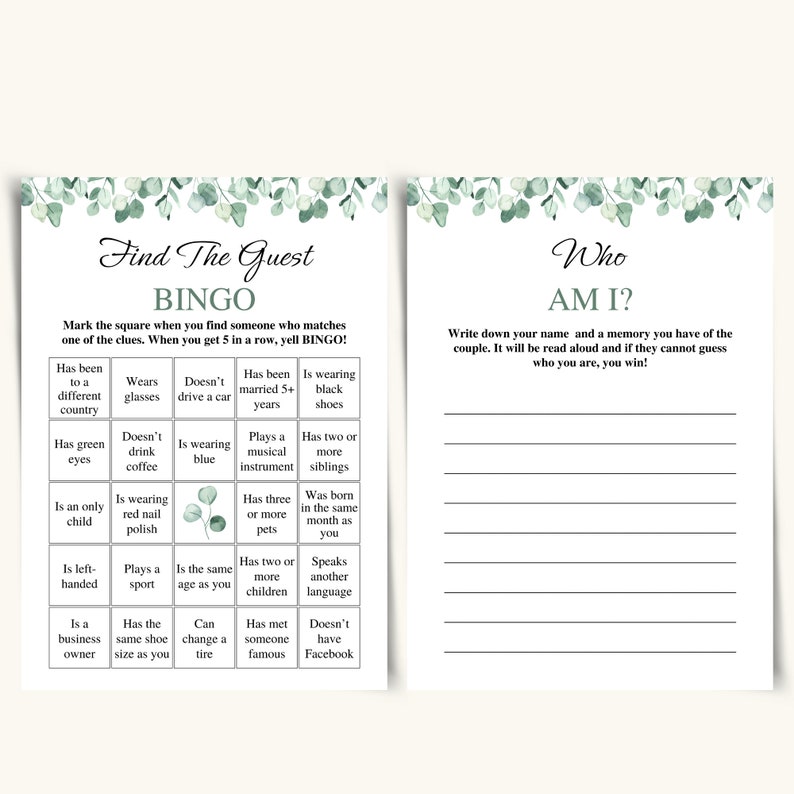 10 Printable Same Sex Wedding Shower Games Same Sex Shower Etsy