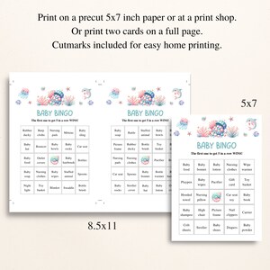 30 Printable Ocean Baby Shower Bingo Cards | 5x7'' Under the Sea Baby ...