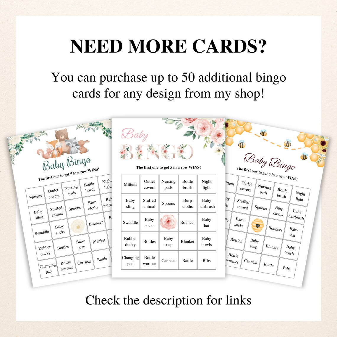 30 Printable Hippo Baby Shower Bingo Cards 5x7'' - Etsy