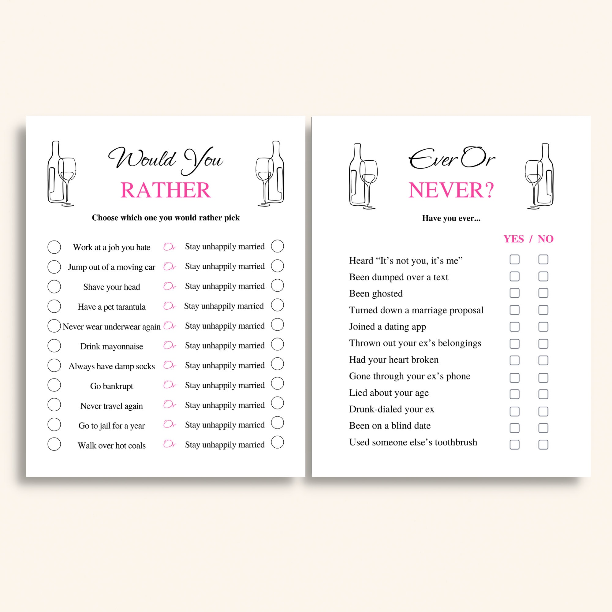 10 Printable Divorce Party Games: Divorced Af, US Letter Size & A4 ...