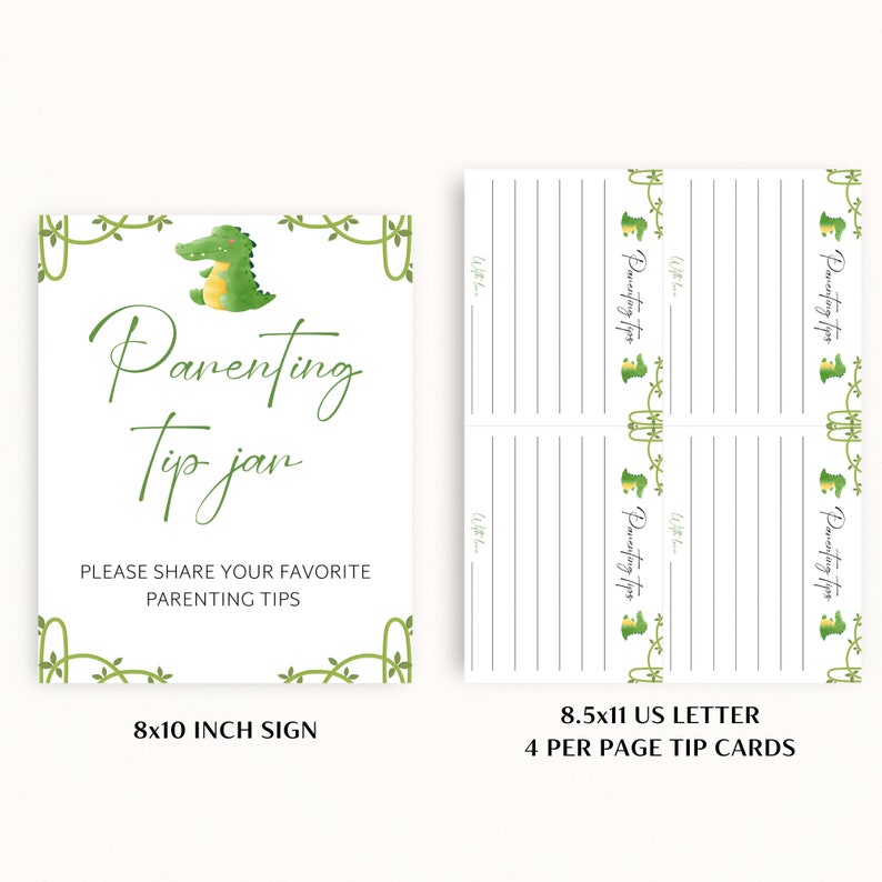 16 Printable Alligator Baby Shower Table Signs 8x10 Baby Shower Sign ...