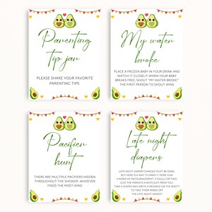 16 Printable Avocado Baby Shower Table Signs, Taco Bout A Baby Baby ...