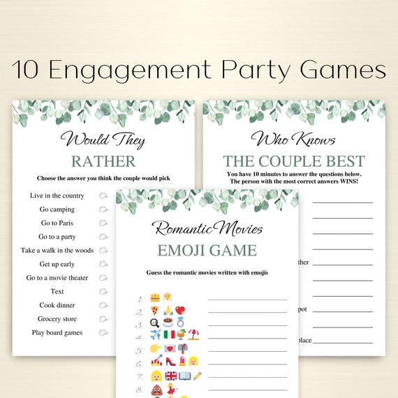 Wedding engagement party games | Beachweddingtips.com