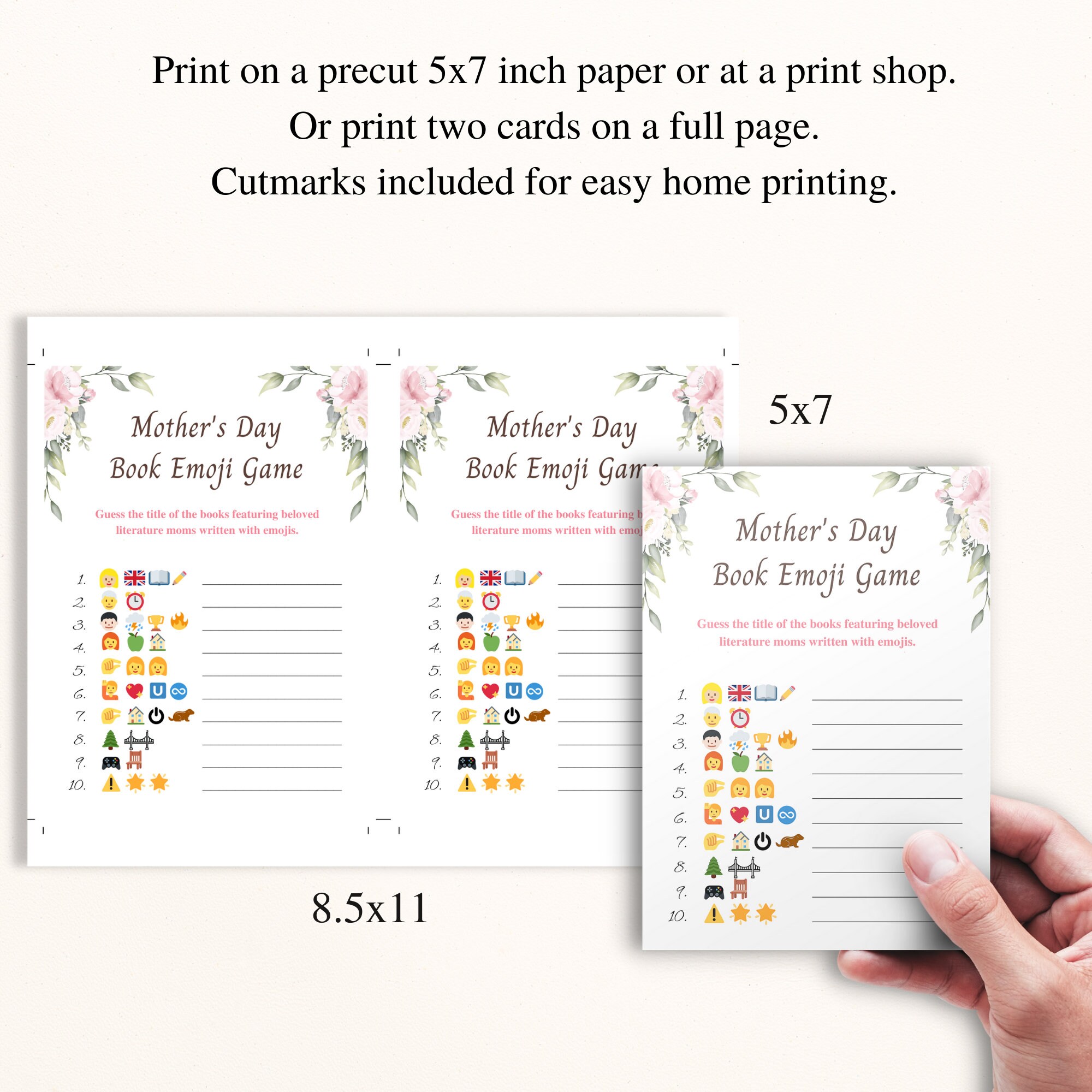 Printable Mothers Day Game Bundle, Mothers Day Games for Mothers Day ...